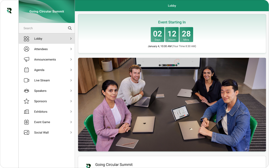 Event Lobby | Webex Events (formerly Socio)