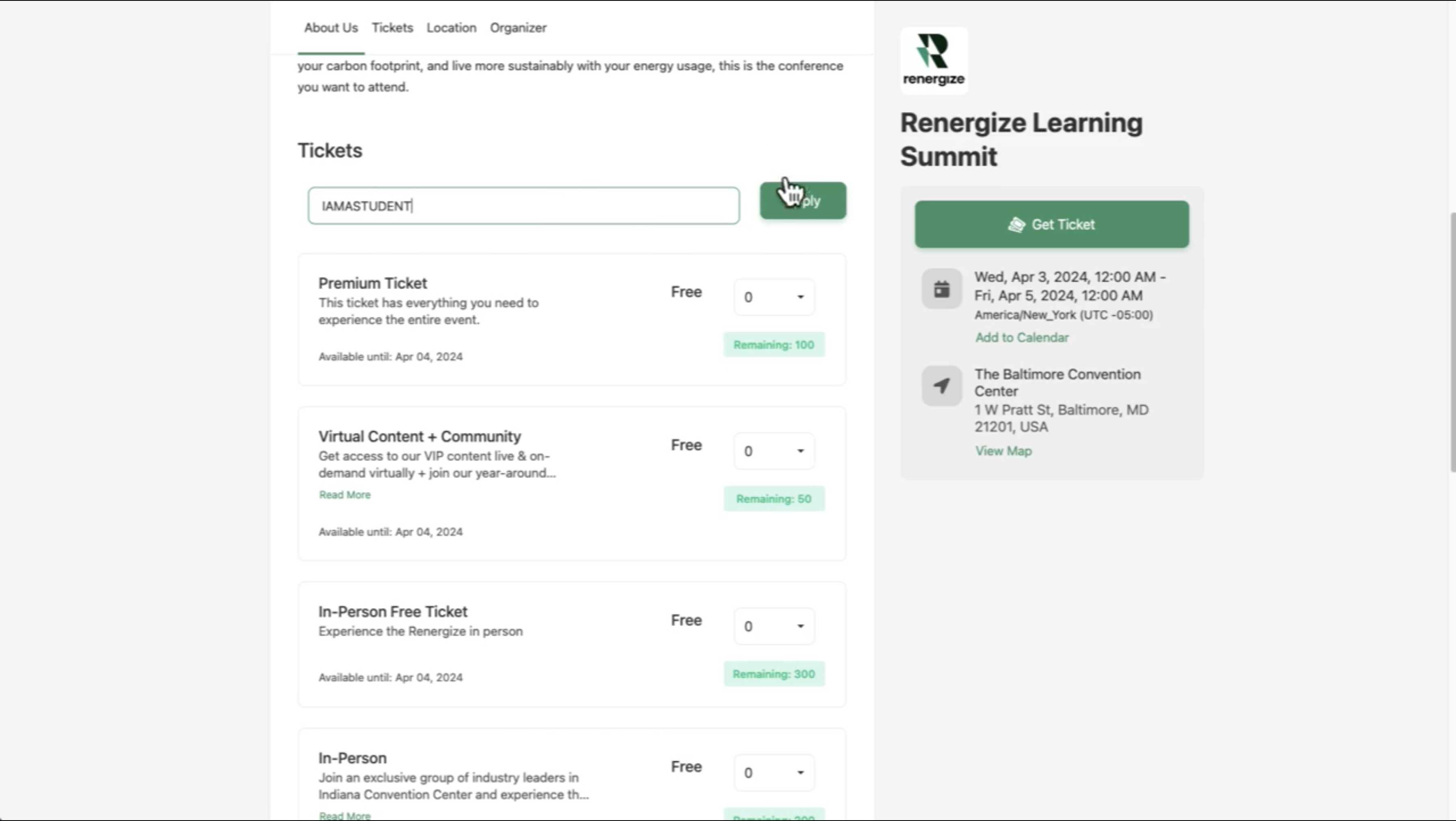 Event Promo Codes | Webex Events (formerly Socio)