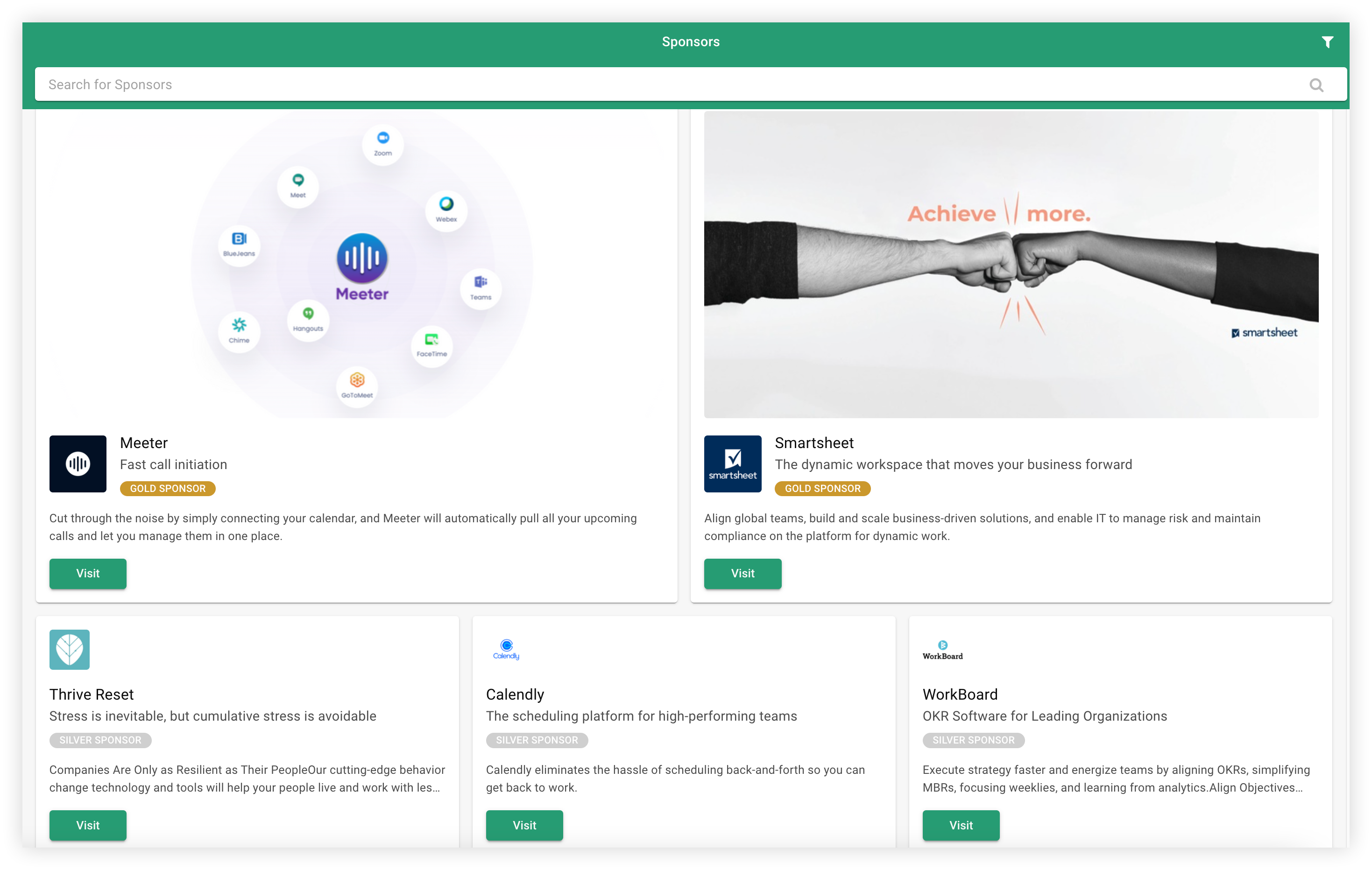 Digital Sponsor Booth | Webex Events (formerly Socio)